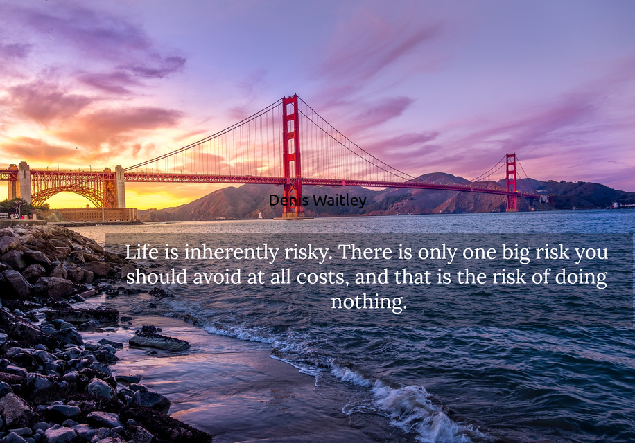Life is inherently risky. There is only one... - Quote