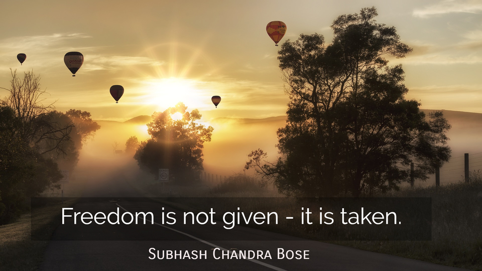 Freedom is not given - it is taken. - Quote