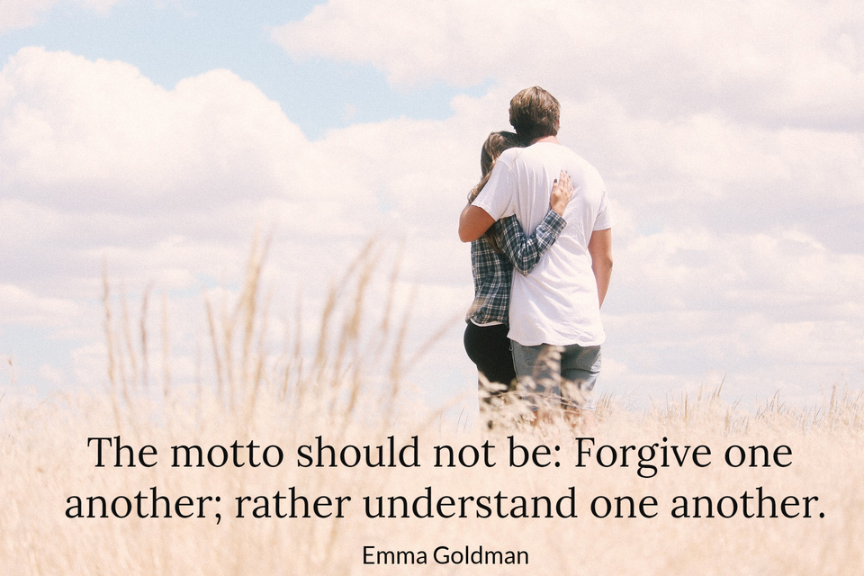 The motto should not be: Forgive one... - Quote