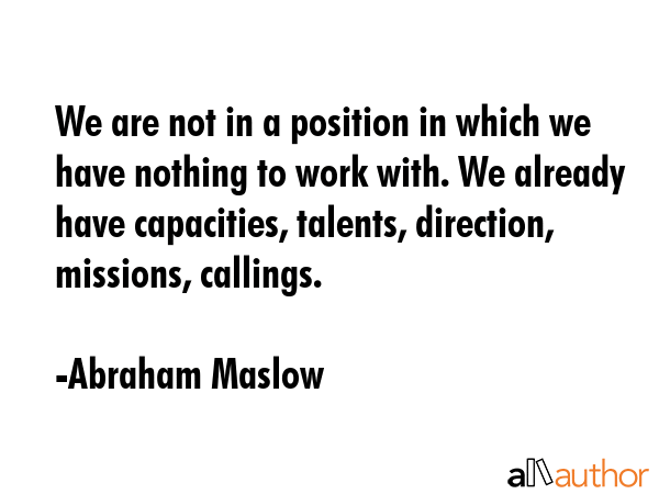 We are not in a position in which we have... - Quote