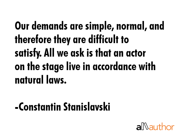 Our demands are simple, normal, and... - Quote