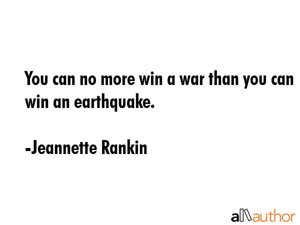 A War You Cannot Win