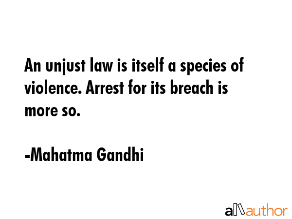 An unjust law is itself a species of... - Quote
